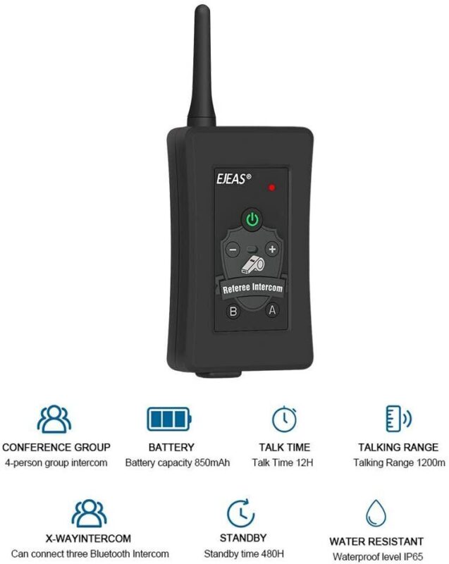 Refstech Professional Football Referee Bluetooth Intercom Set x 4 ...